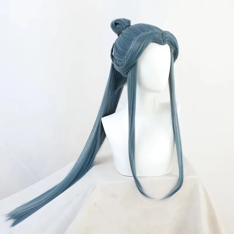 New Styled Tian Guan Ci Fu Ling Wen Cosplay Hair Wig Cosplay Men Braided Long Straight Lingwen Wig + Wig Cap