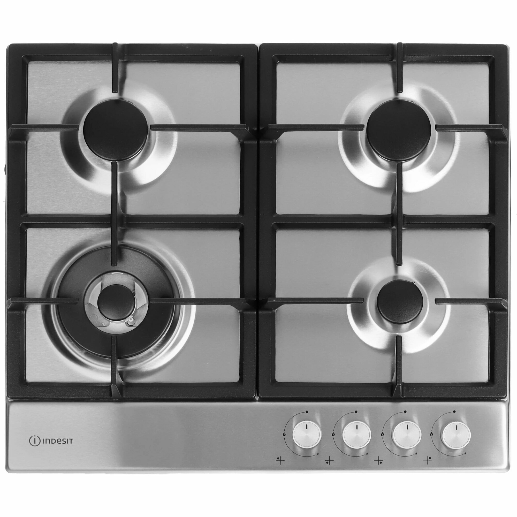 Варочная панель газовая Indesit THPM 642 W/IX/I серебристый, нержавеющая сталь