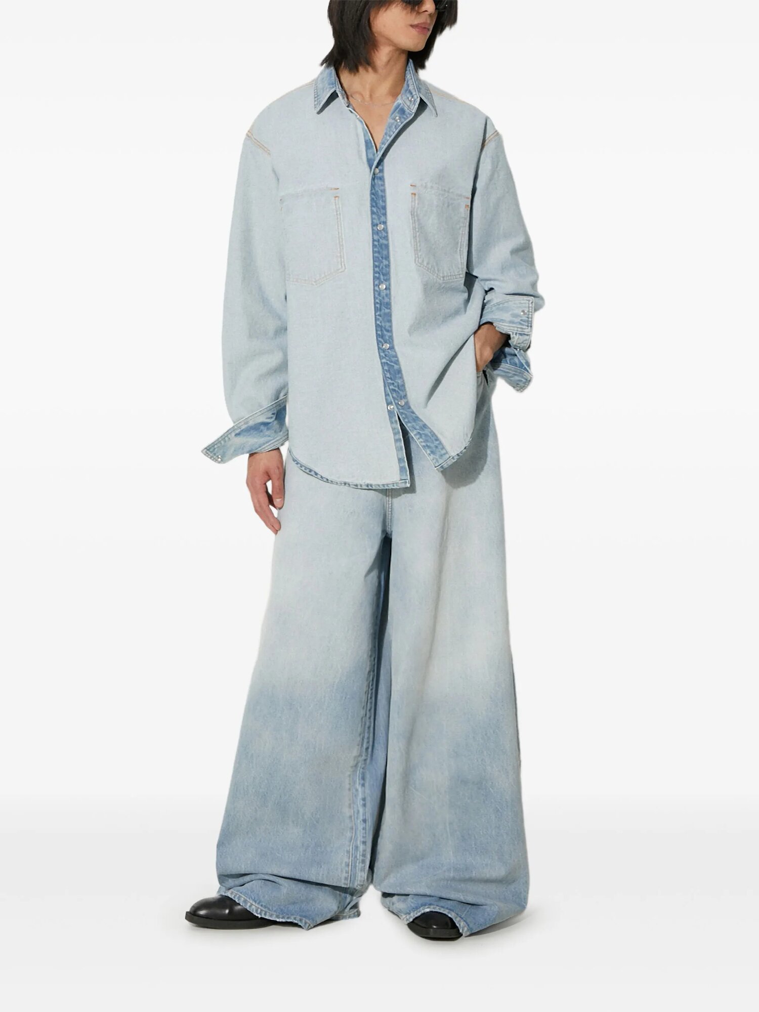 Рубашка Vetements, размер M, синий — фото 1
