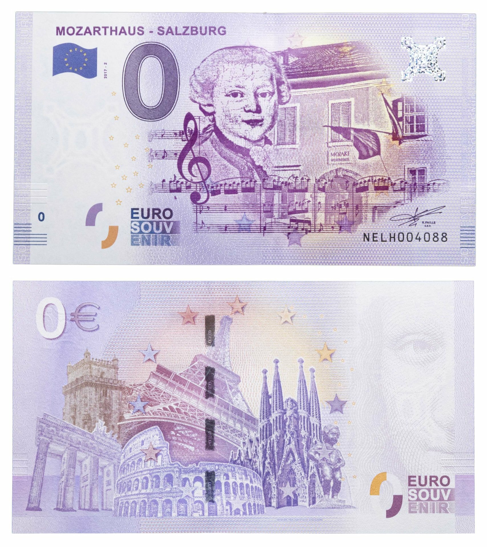 0 евро euro 2017 "Вольфганг Амадей Моцарт"