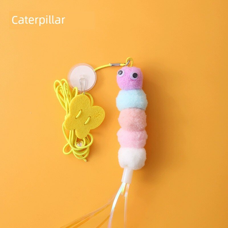 Игрушка для кошек: автоматический дразнилка-качалка на дверь с перьями, устойчивая к укусам, для котят Кликер