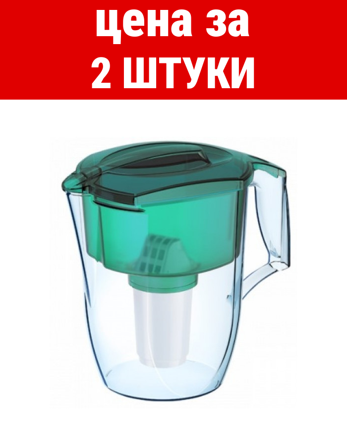 Комплект 2 шт, фильтр кувшин для воды 3.9Л гарри зеленый диам 7СМ 501736 АКВАФОР