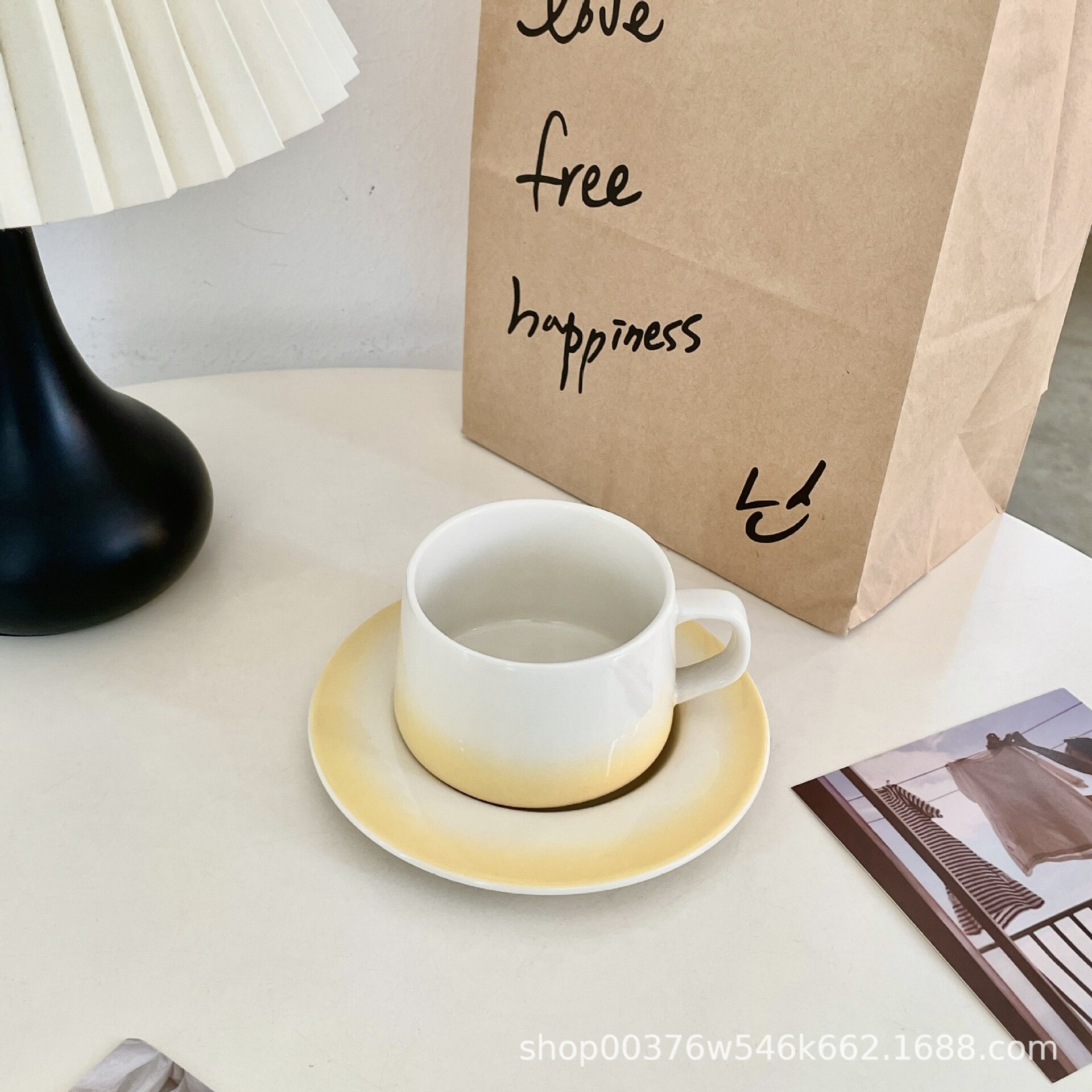 Скандинавская кружка для женщин, высококачественная керамическая чашка, парная чашка для воды, домашняя латте, набор кофейной чашки и блюдца