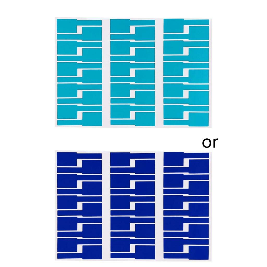 Самоклеящиеся бирки для кабелей 30 шт, Синий