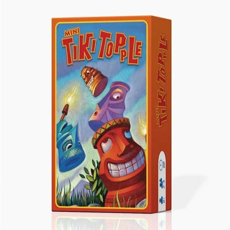 "Mini Tiki Topple"Тактическая настольная игра тотемного господства Английский язык