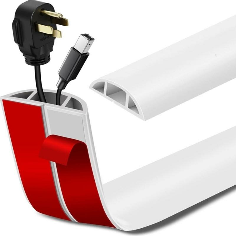 Напольный короб для кабеля с клеем, Белый