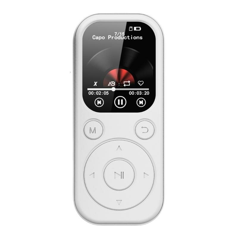 MP3-плеер Bluetooth 5.4 с FM-радио и слотом для карты памяти, Белый