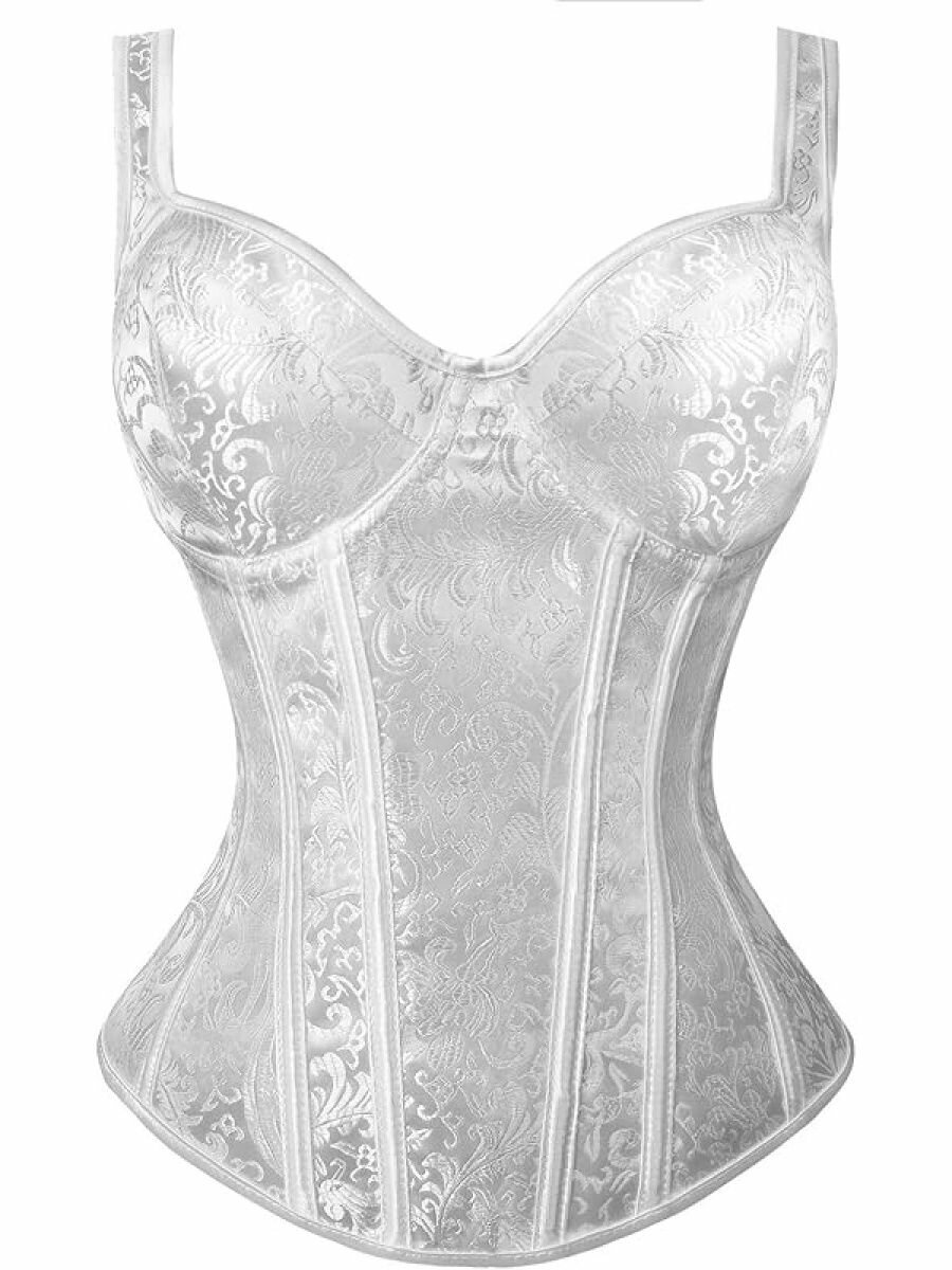 Женский готический корсет, корсет с жаккардовыми бретелями