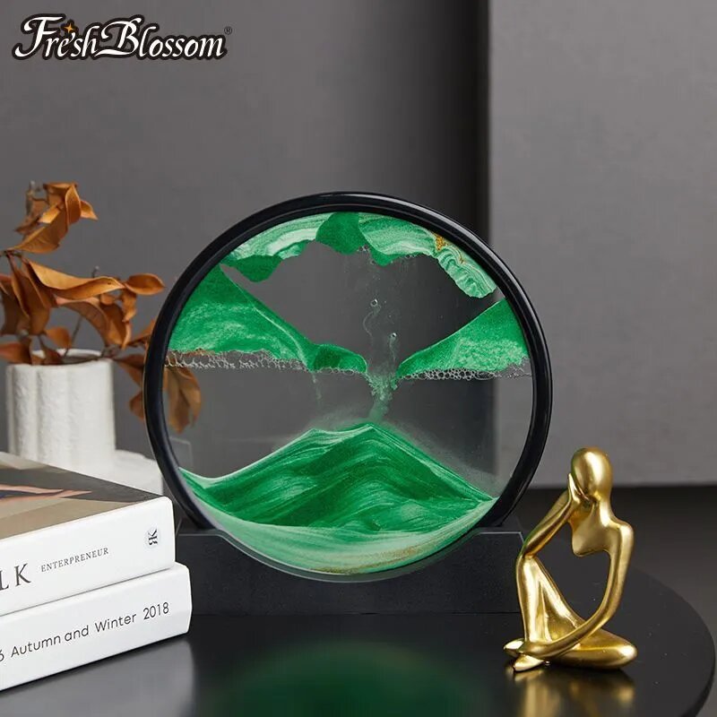 3D-искусство с движущимся песком из глубокого моря, настольная столешница с кинетическим пейзажем для декора любого дома