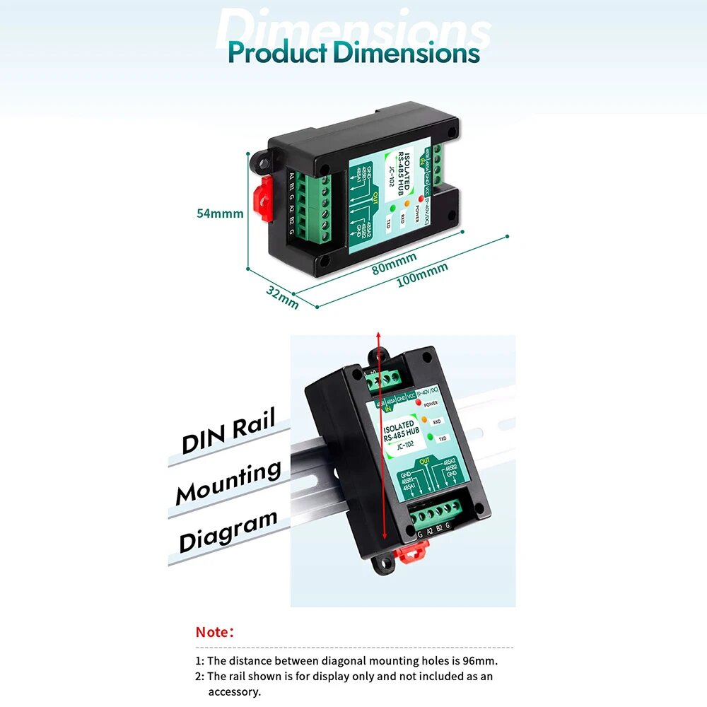 RS485 изолирующий ретранслятор 485 HUB модуль
