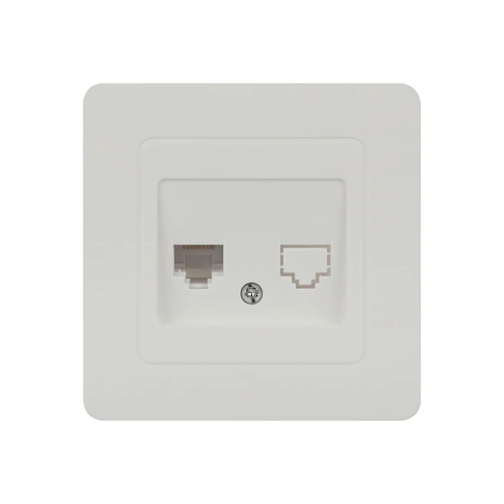 Информационная розетка Intro 730301 Style RJ45, СУ, белый Б0060649