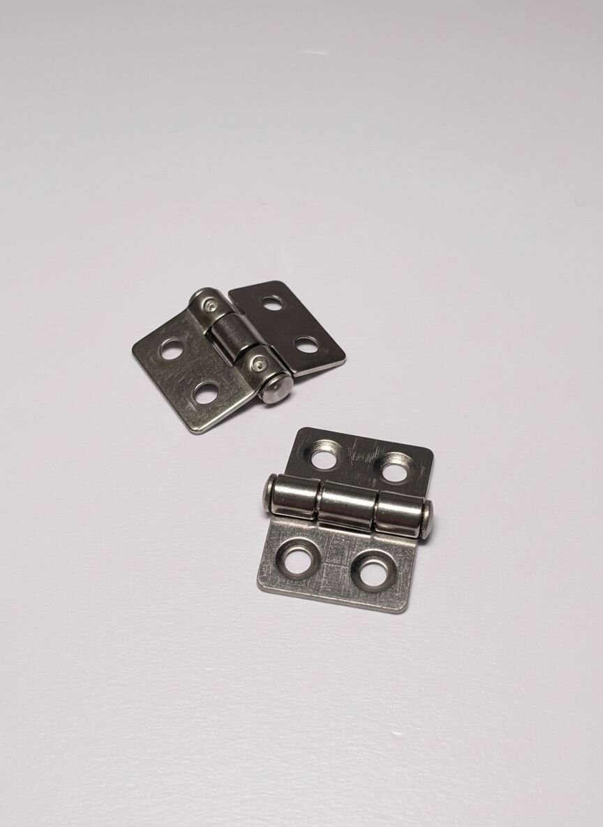 2 шт. Петля маленькая 27х20 мм, накладная, мини петли, фурнитура для сундука, шкатулок, рукоделия, нержавеющая сталь