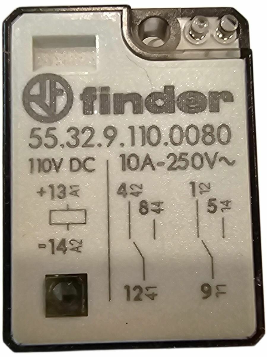 55.32.9.110.0080 553291100080 Промежуточное реле; 2 перекидных контакта 10А ( 110В DC)