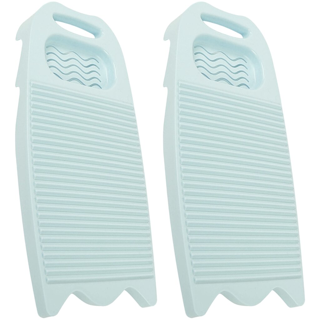 2 большие пластиковые стиральные доски, доски для мытья рук, бытовые стиральные доски-светло-голубой