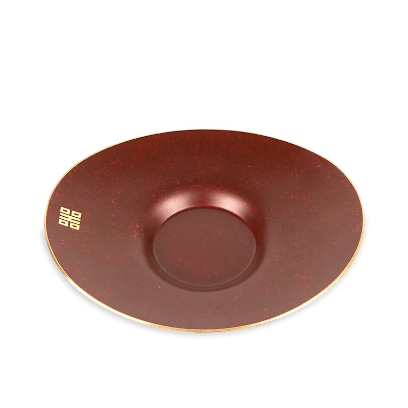 Медный подстаканник для чая, латунный термоизоляционный поднос для чашек, китайский ретро-аксессуар для чайной