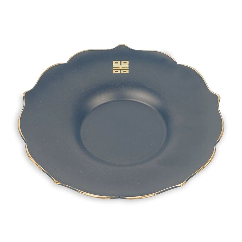 Медный подстаканник для чая, латунный термоизоляционный поднос для чашек, китайский ретро-аксессуар для чайной