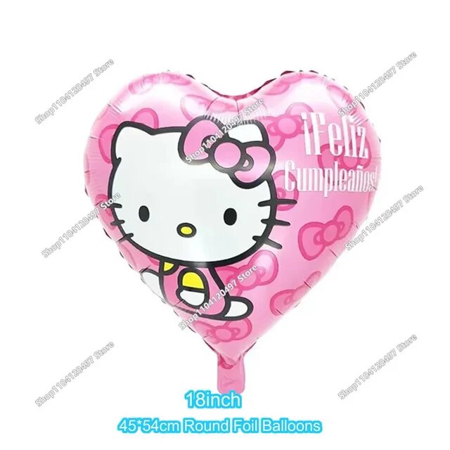 Украшения для дня рождения в стиле мультяшной Hello Kitty, милые латексные воздушные шары Hello Kitty, детские игрушки и подарки для вечеринки в честь рождения ребенка.