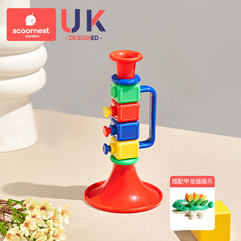 Маленькая трубка для детей, игрушка для младенцев, музыкальный инструмент для детей 0-3 лет, 1 свисток, губная гармошка, 2