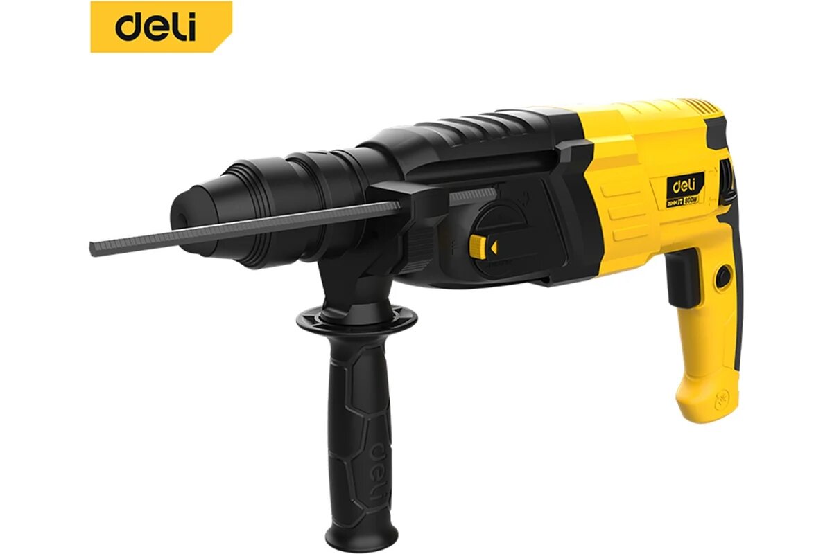 DELI Перфоратор DL-DC26-E1 (800Вт, SDS+, 3Дж, 5500уд/мин, 1150об/мин, в комплекте 3 бура, пика, кейс) 103007