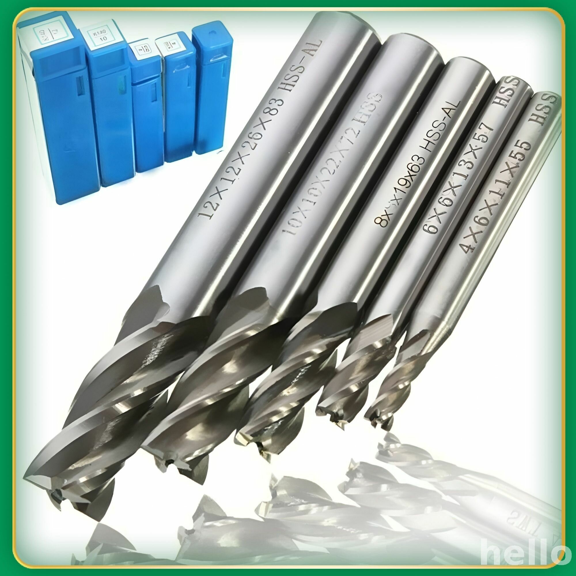 OZ-COAC-5 шт./набор твердосплавных 4-канавочных концевых фрез с ЧПУ HSS, набор сверл для пазов 4-12 мм