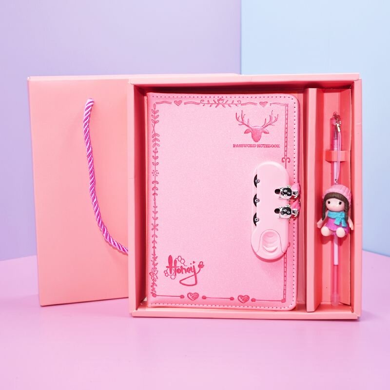 Запираемый дневник для учеников начальной школы, милый блокнот с паролем для девочек, блокнот с паролем интернет-знаменитости, подарок на день рождения, памятный