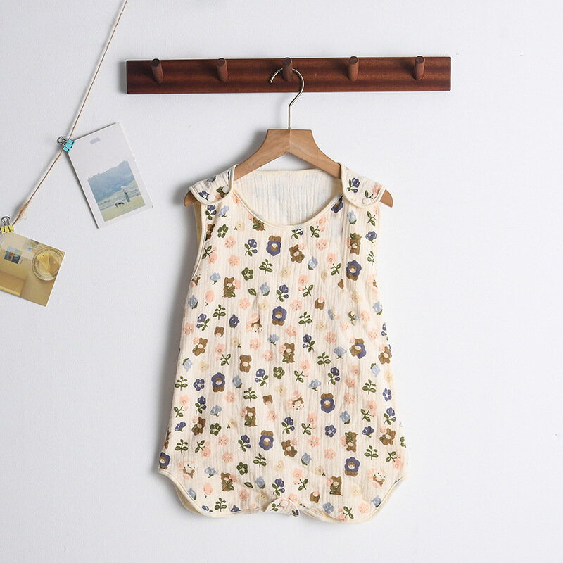 Спальный мешок для новорожденных, детский спальный мешок из марли, тонкое анти-ударное одеяло для детей весной и летом, универсальные пижамы для детей на все сезоны