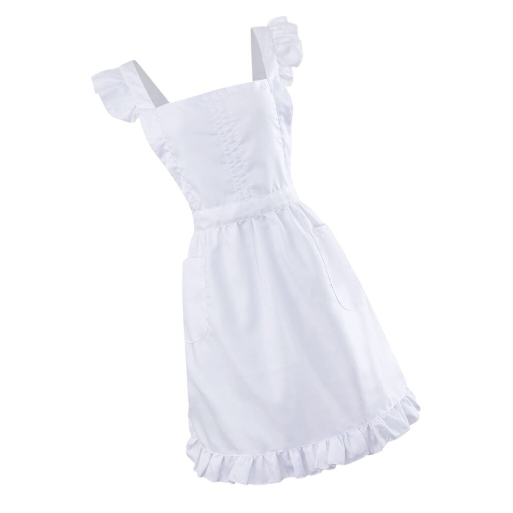 Фартук горничной с рюшами, кухонный фартук для приготовления пищи, костюм горничной, нарядное платье, костюм для косплея