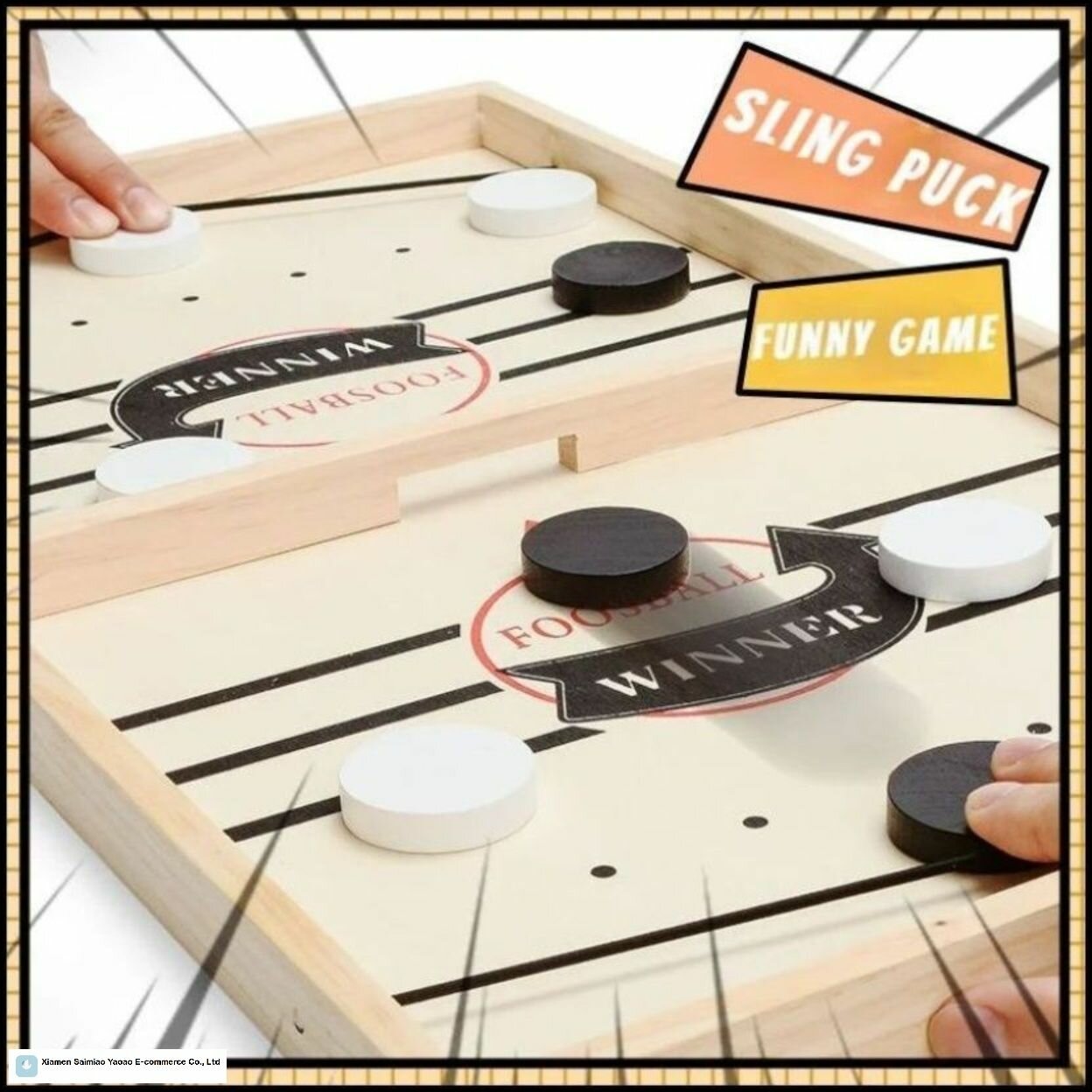 Настольная игра с шашками Foosball Winner, slingpuck, слингпак, настольный хоккей, вышибашки, для вхрослыхи детей