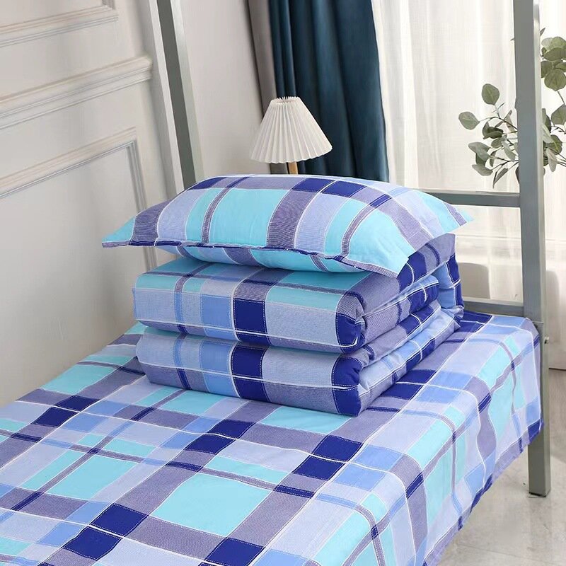 Хлопковое общежитие трехкомпонентное односпальное одеяло школьное постельное белье постельное белье наволочка Большая