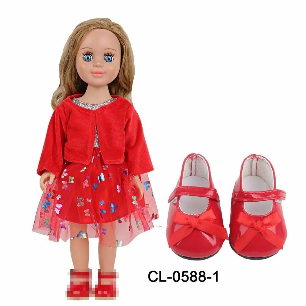 Аксессуары для кукол, модное кукольное платье + обувь, комплект из 2 предметов