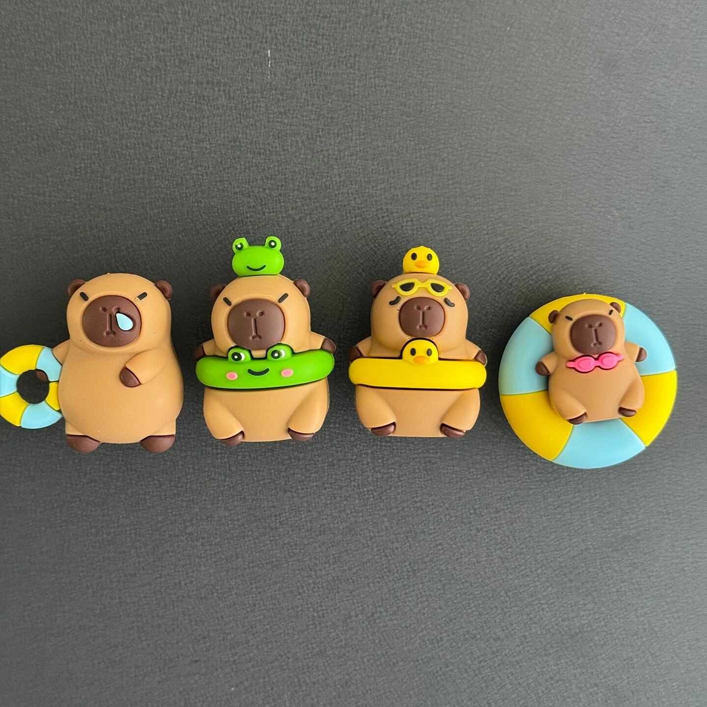 Новый креативный магнит на холодильник с мультяшным капибарой, 3D мягкий резиновый аниме магнит для персонализированного перфорированного панно