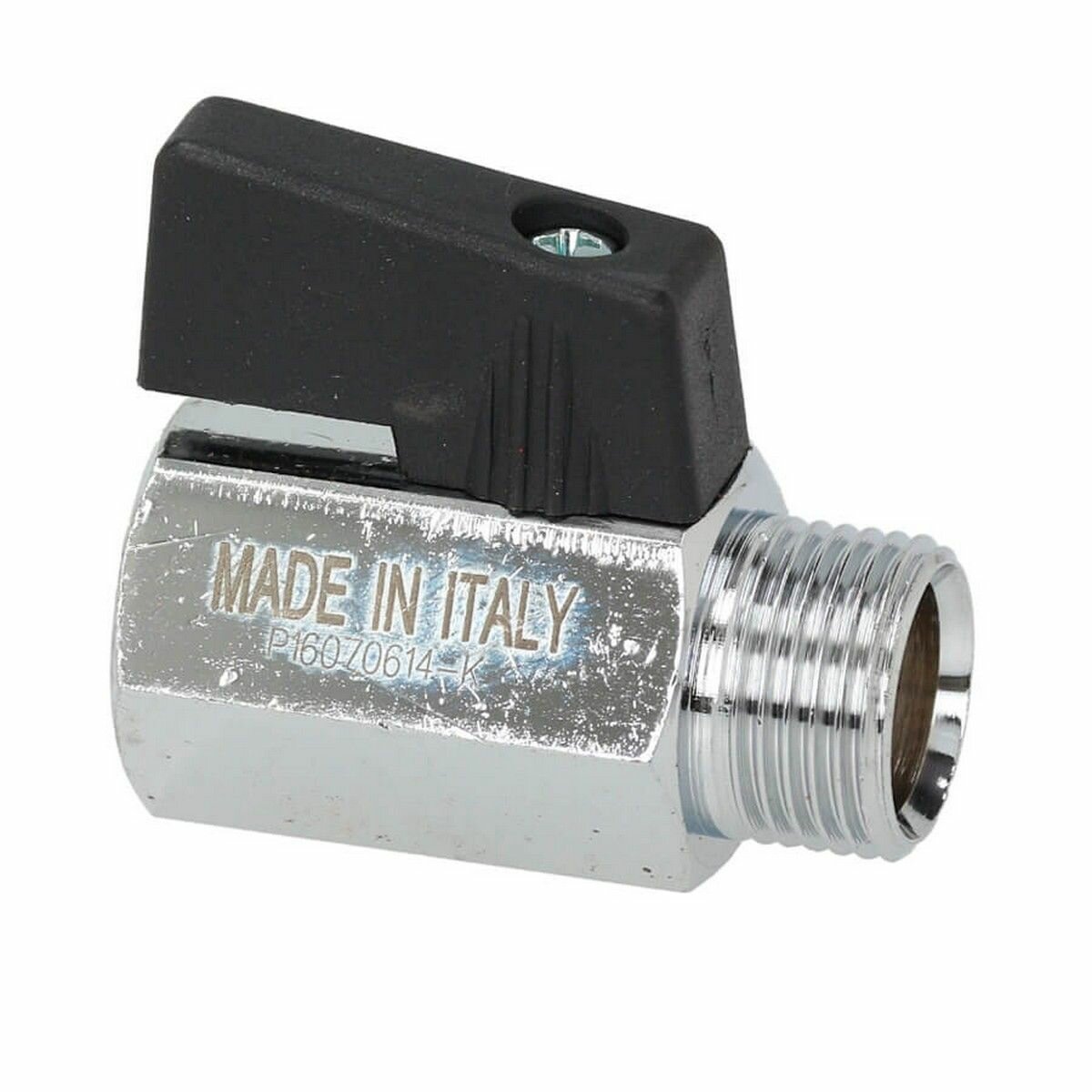 Кран шаровый EFFEBI серия MINIBALL, 3/8 Внутр х 3/8 Наруж. латунные, PN10(хром)