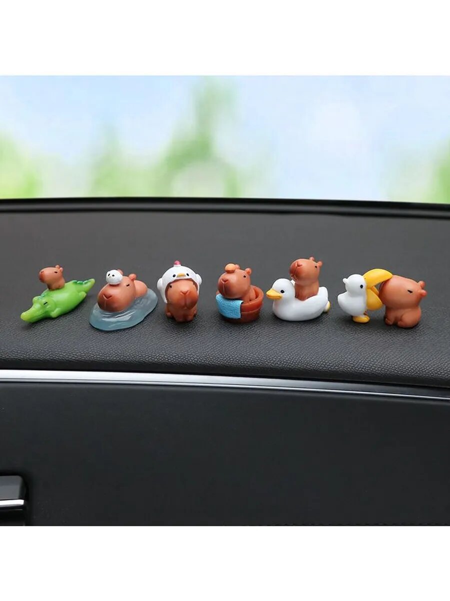 Фигурка капибары А-костюм, клей без следов, смола