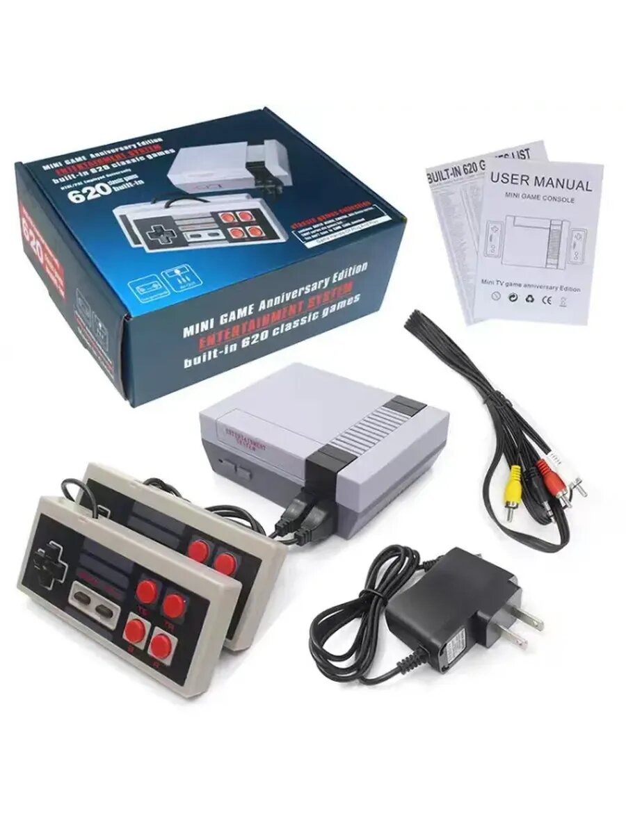 Игровая приставка NES620, 620 игр, вилка США, 2 кнопки