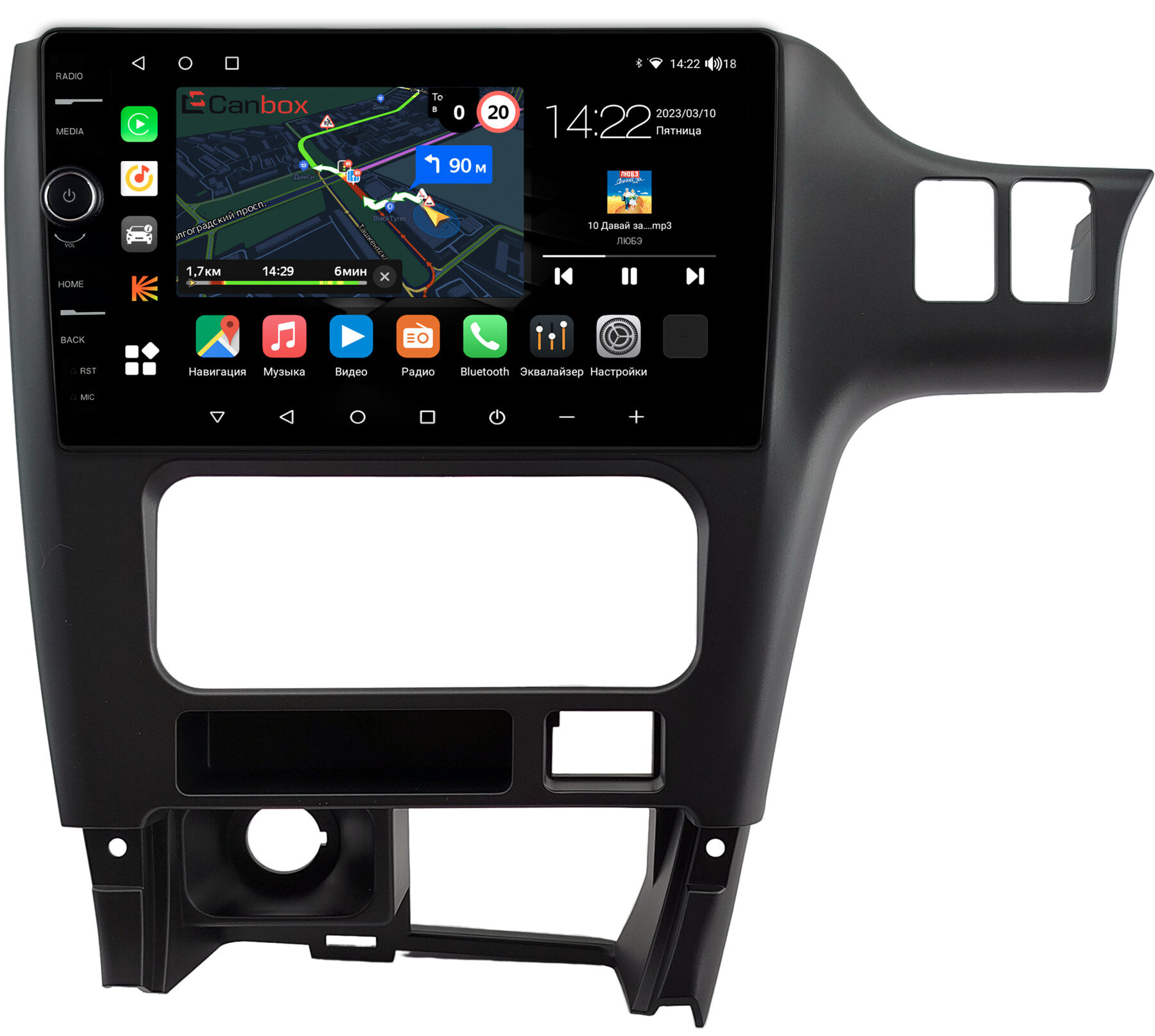 Штатная магнитола Subaru Legacy 3, Outback 2 1998-2004 (правый руль) Canbox M-Line 7840-9-0757 Android 10 (4G-SIM, 2/32, DSP, QLed)