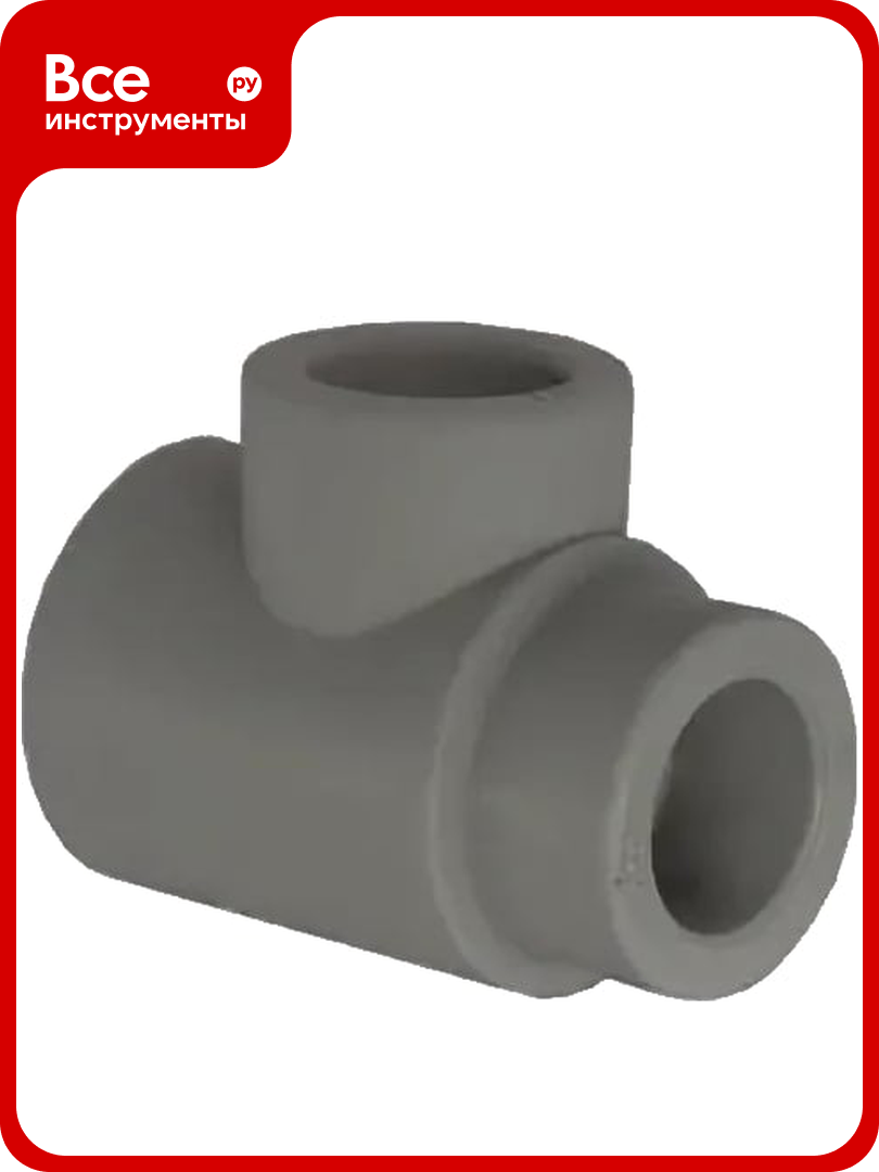 Тройник RTP переходной PN25 D50х32х50 мм, серая 11018