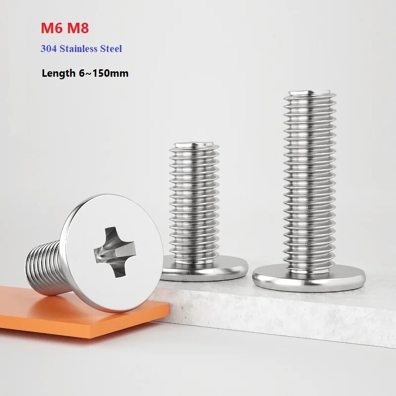 Винты нержавеющая сталь CM M6 M8 от 6 до 150 мм (20pcs)M6xHead 12mm, 16mm