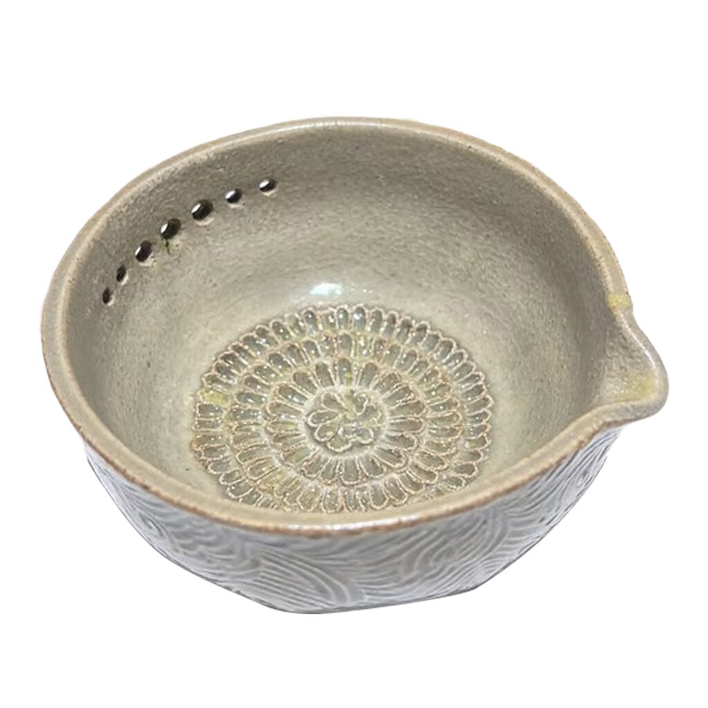 Керамическая тарелка-терка для чеснока ручной работы, Терка для чеснока и чаша для трав для чеснока, имбиря, шоколада, 7 отверстий для дренажа