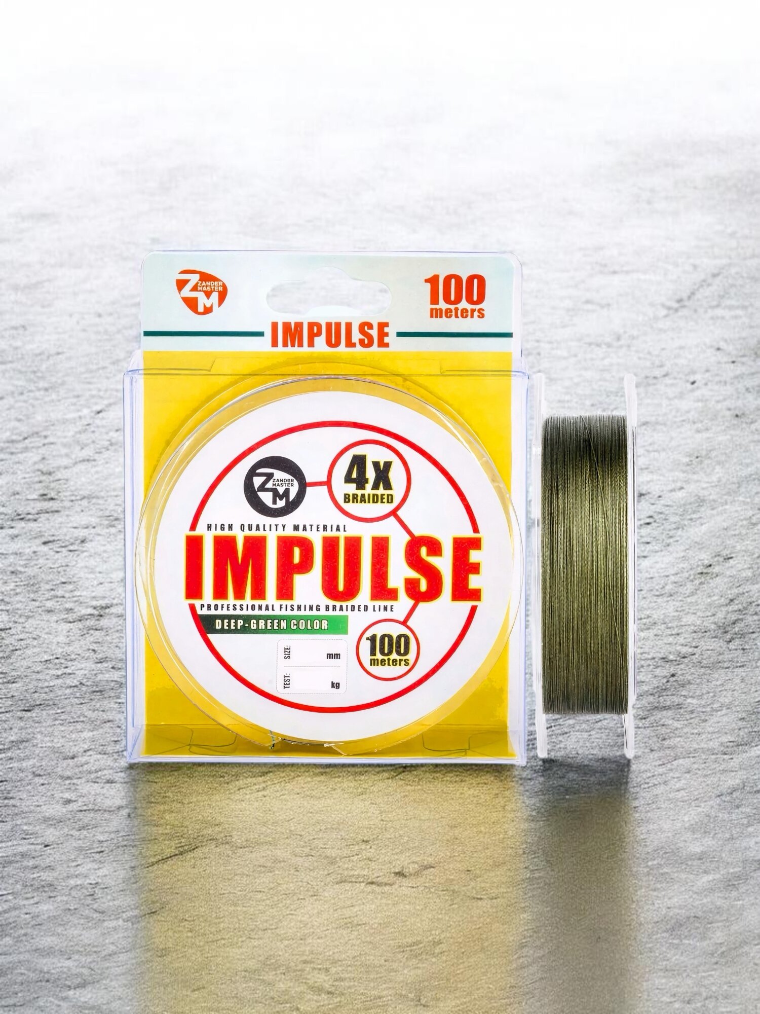 Шнур плетеный Zander Master Impulse 100 м 0,10 мм 4,23 кг темно-зеленый