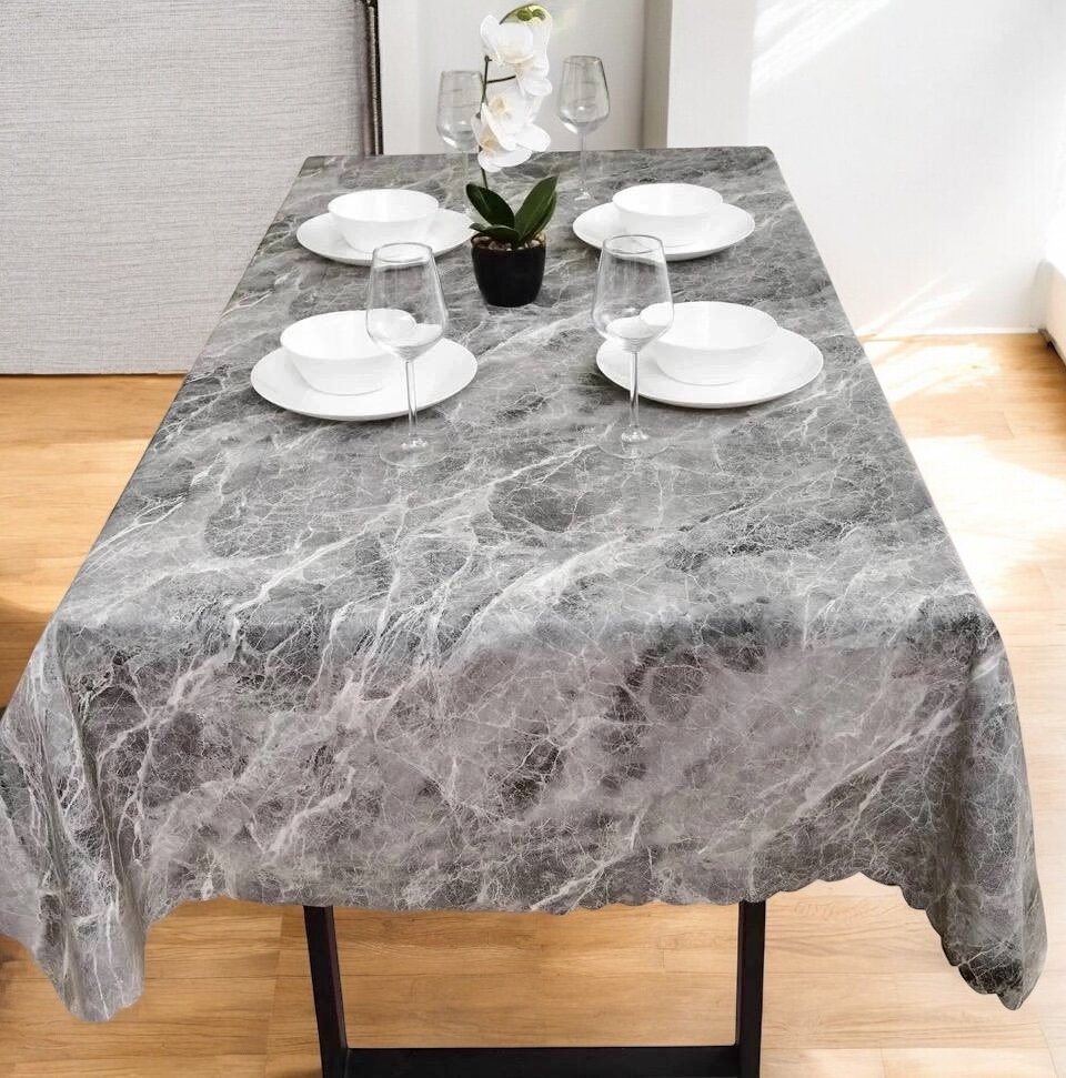 Скатерть мраморная мрамор клеенка на тканевой основе размер 110 на 140