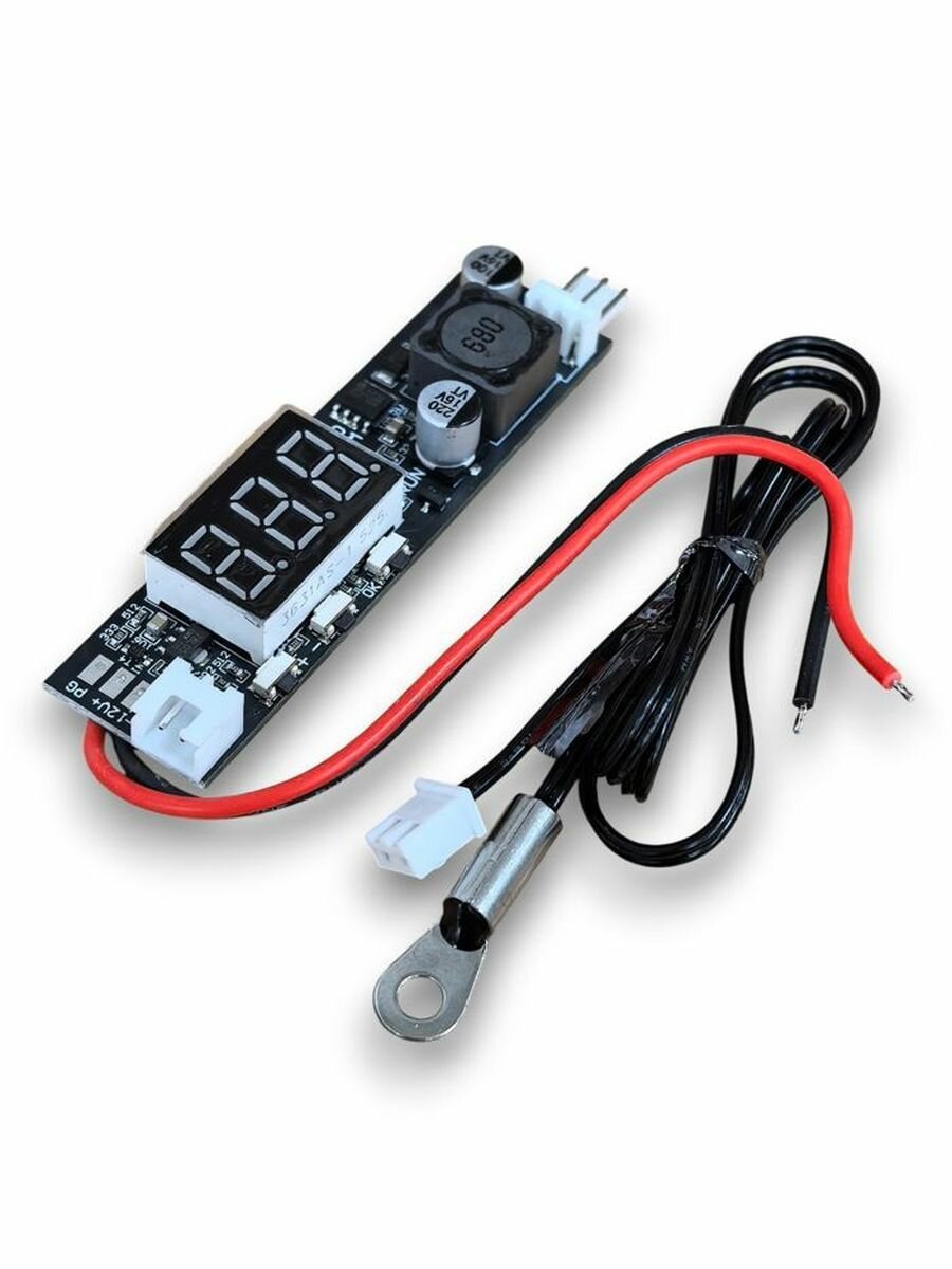 Регулятор оборотов вентилятора по температуре 12V/0.2-2А NTC 10K 3950 LED (DC-режим)