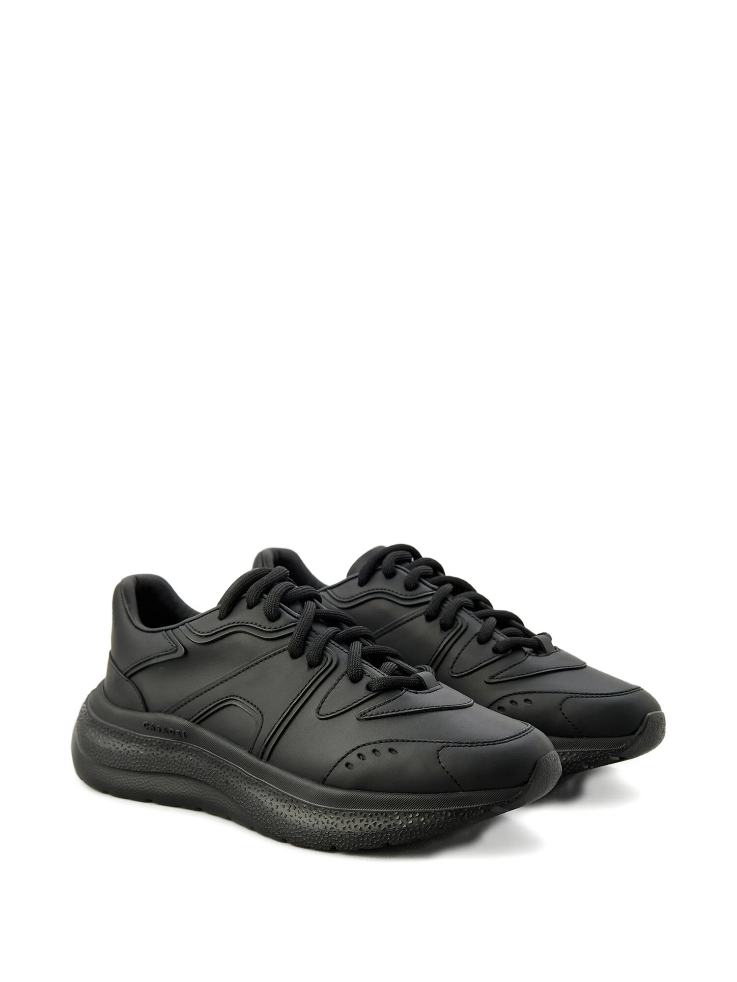 Кроссовки Casadei Lace-up platform sneakers, размер 37,5, черный — фото 1