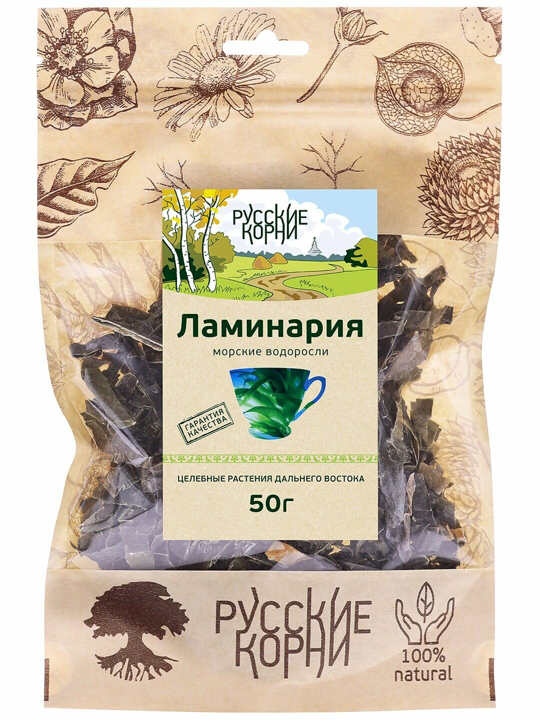 Русские Корни/ Ламинария водоросли сушеные измельченные 50 гр