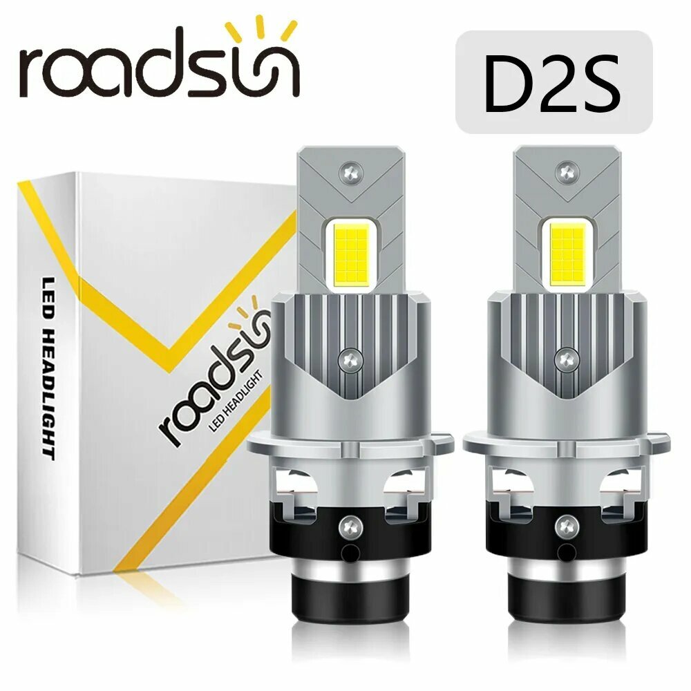 Roadsun Лампа автомобильная D2S, D2R, 2 шт. арт. D2S D2R