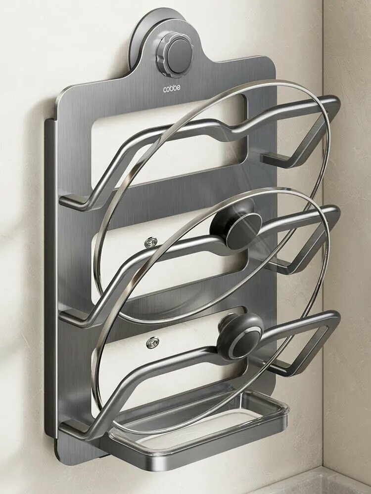 Кабе cobbe Держатель кухонный для крышек, для сковород, тарелок, кастрюль, 24.3 см х 13 см х 40.5 см, 1 шт