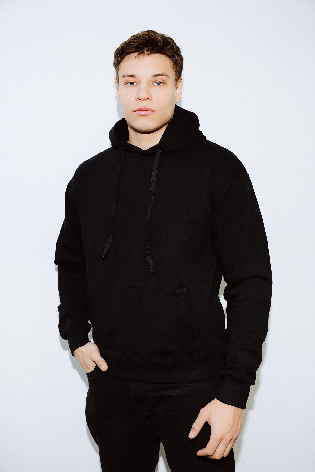 Худи  худи черное оверсайз унисекс