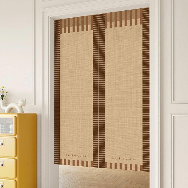 Американская ретро дверная занавеска, перегородка, занавеска без сверления, дверная занавеска для спальни, перегородка, занавеска для ванной, занавеска для приватности, антиподглядывающая занавеска для ванной