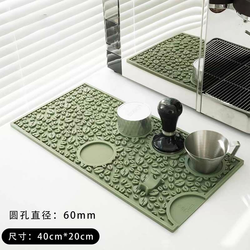 Утолщенный дренажный коврик, барный коврик, антивибрационный, теплоизоляционный, коврик для кофе, аксессуары для кофемашины, вспомогательное хранение, силиконовый коврик