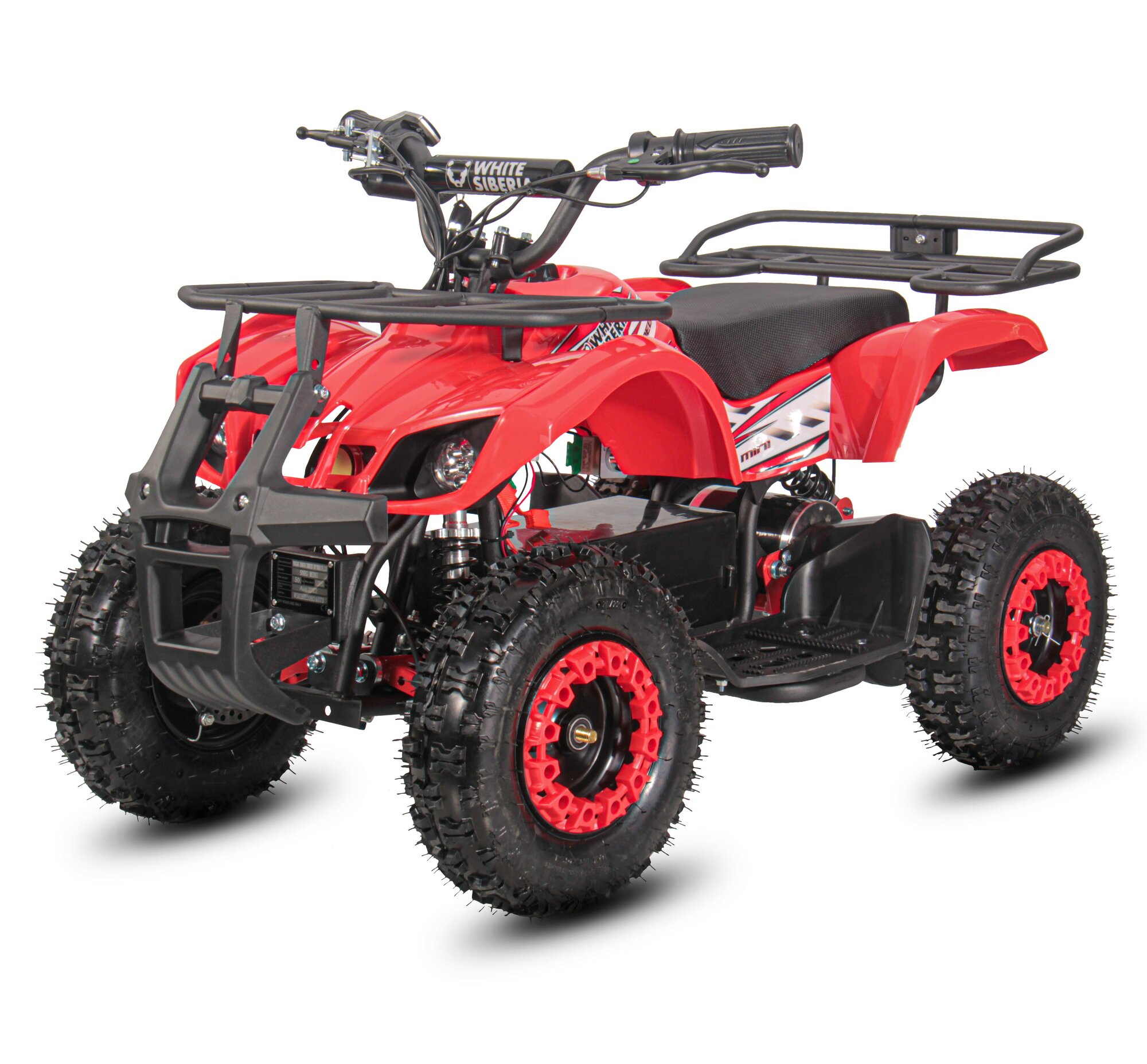 Детский электроквадроцикл WHITE SIBERIA SNEG MINI 1000W - Красный