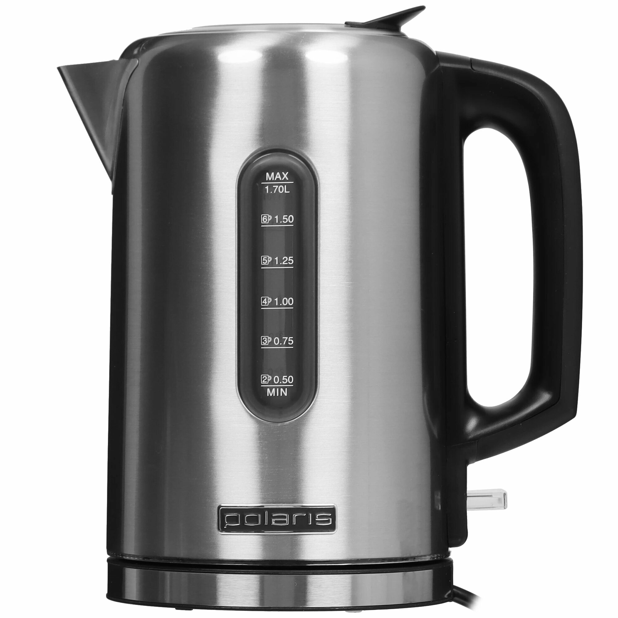 Электрочайник Polaris Water Way Pro PWK 1729CA, 1,7 л, блокировка без воды, мощность 2200 Вт, серебристый